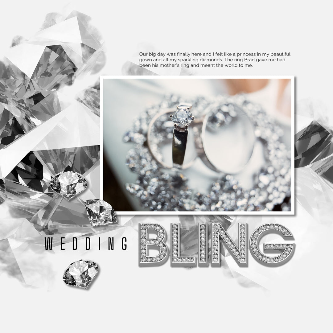 Bling Diamond Digital Scrapbook Bundle – Lucky Girl Creative