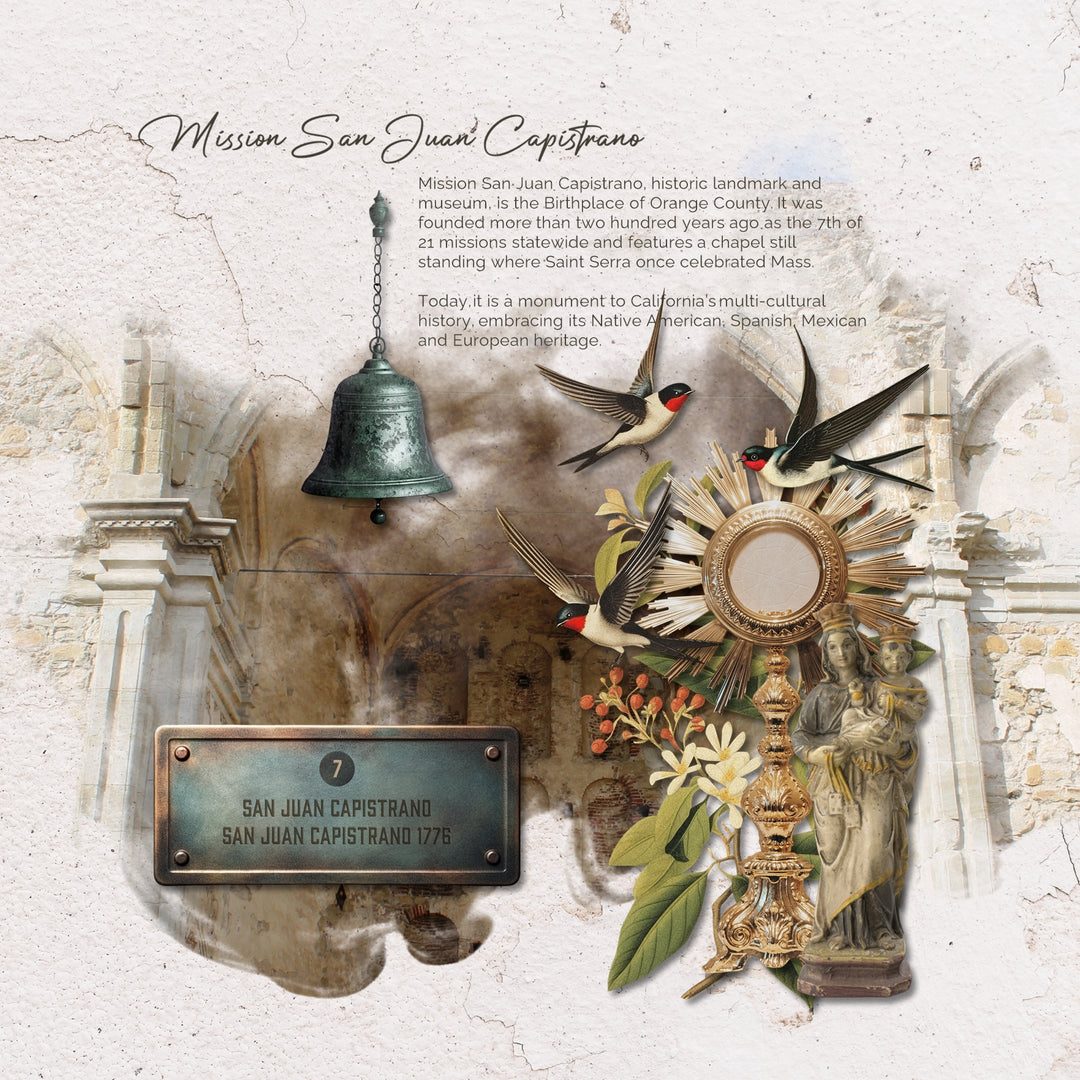 California Missions Digital Scrapbook Bundle – Lucky Girl Creative