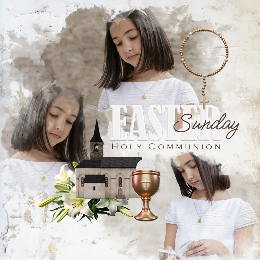 Easter Sunday Elements Digital Scrapbook Kit – Lucky Girl Creative