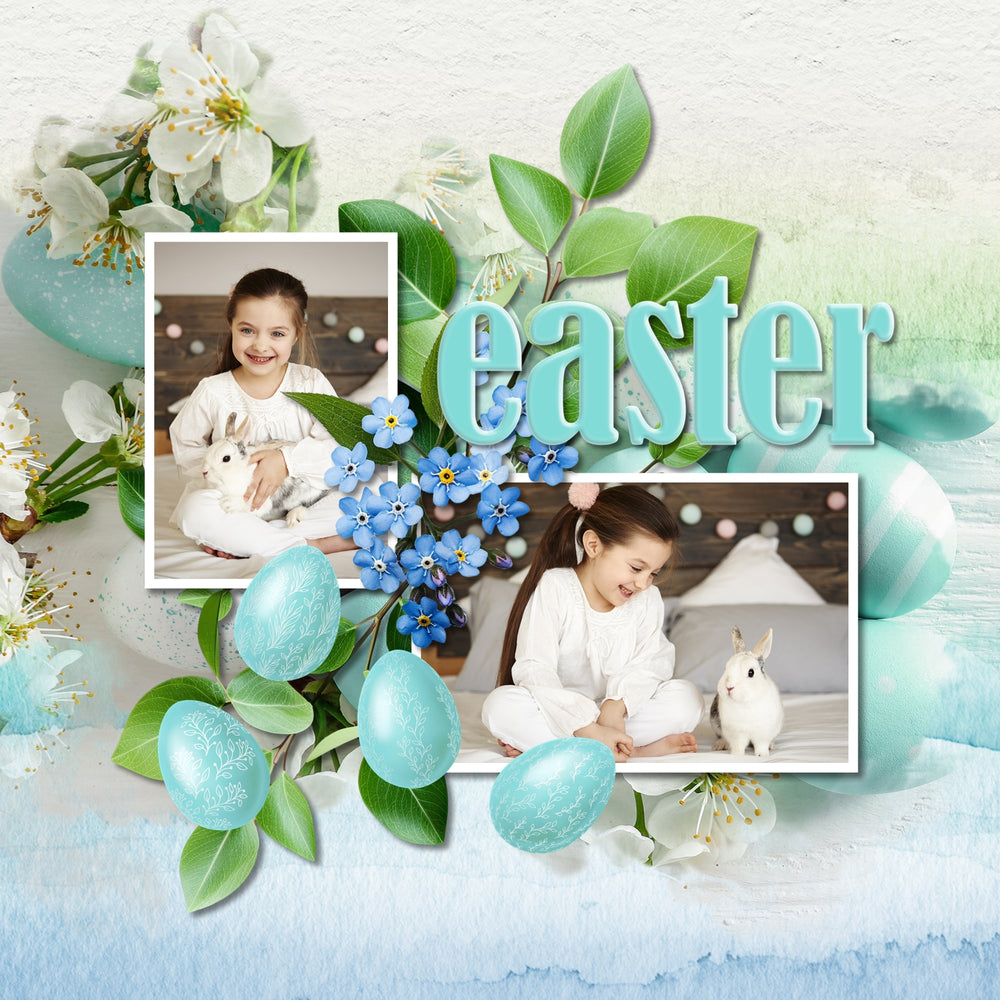 Easter in Spring Alpha Digital Scrapbook Bundle – Lucky Girl Creative