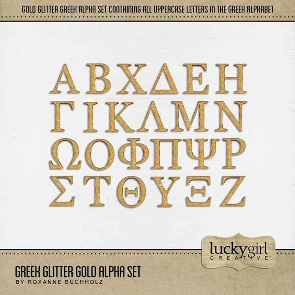 Greek Alpha Digital Scrapbook Bundle – Lucky Girl Creative