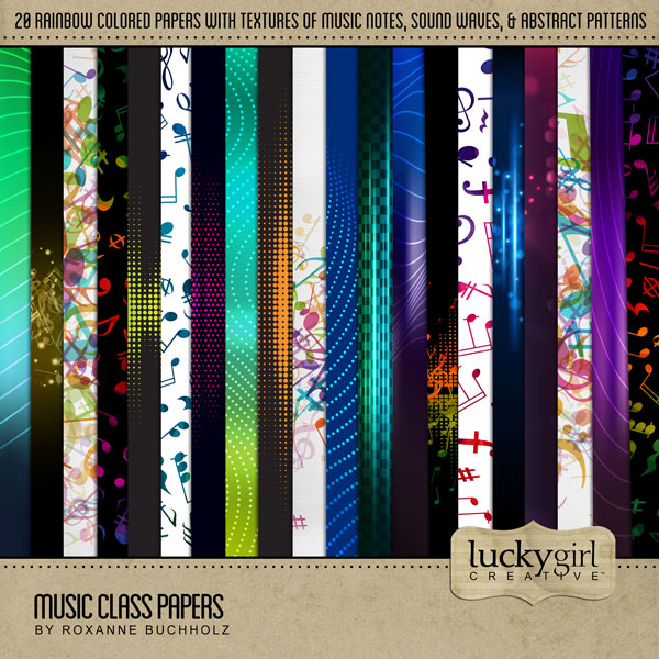 Music Class Digital Scrapbook Kit – Lucky Girl Creative