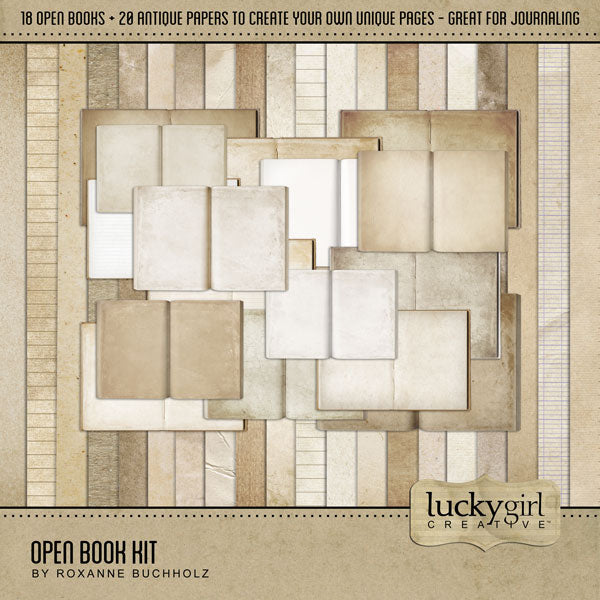 Open Book Digital Scrapbook Kit – Lucky Girl Creative