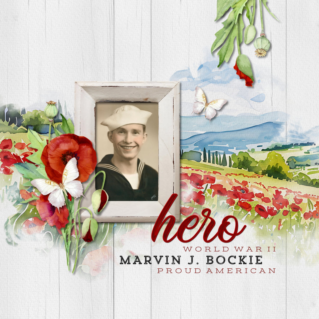 Watercolor Gray Wood Papers Digital Scrapbook Kit – Lucky Girl Creative