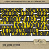 Train Station Word Art Digital Scrapbook Kit – Lucky Girl Creative