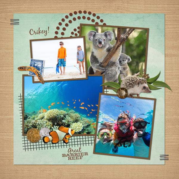 Australian Adventure Digital Scrapbook Kit – Lucky Girl Creative