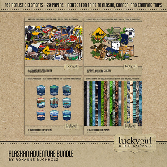 Vintage Canadiana Digital Scrapbook Bundle – Lucky Girl Creative