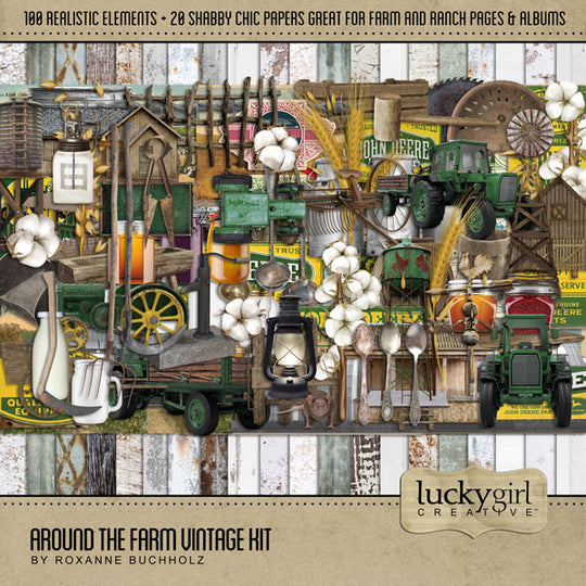 Aquarium Freshwater Tank Papers Digital Scrapbook Kit – Lucky Girl Creative