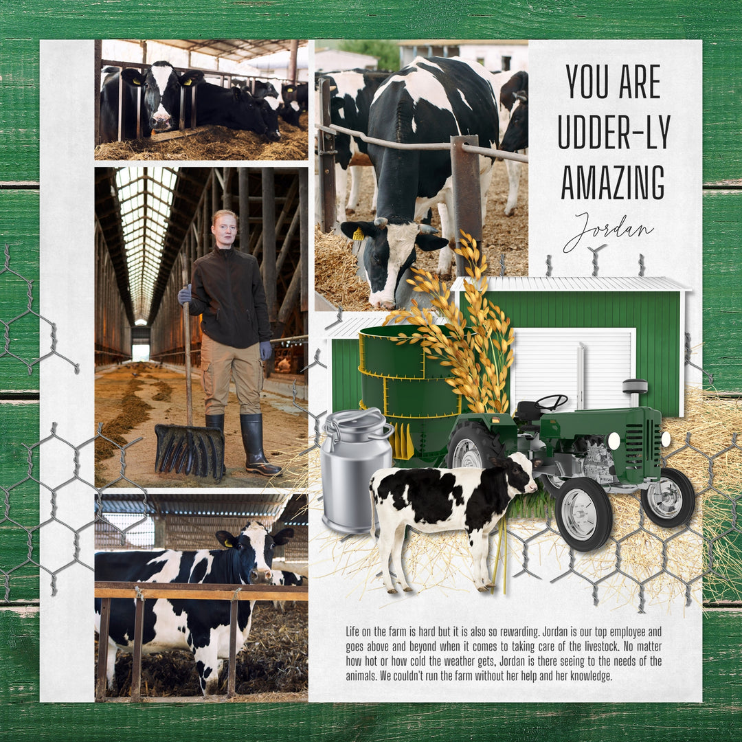 Around the Farm Papers Digital Scrapbook Kit – Lucky Girl Creative
