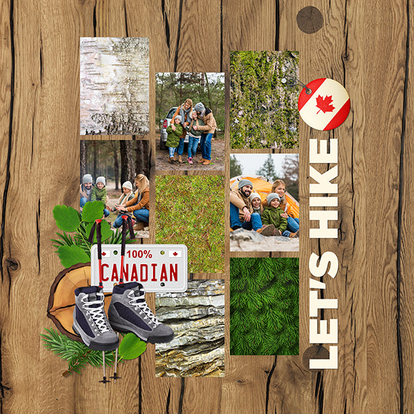 Canadian Adventure Papers Digital Scrapbook Kit – Lucky Girl Creative