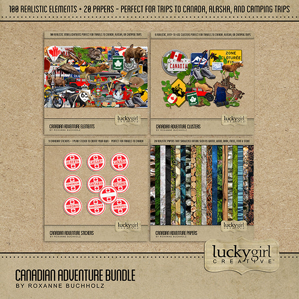Canadian Adventure Digital Scrapbook Bundle – Lucky Girl Creative