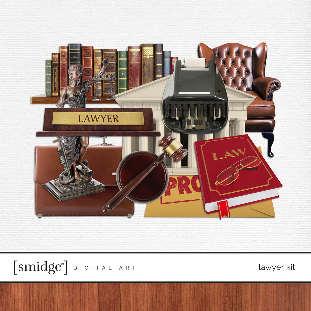 Lawyer Digital Scrapbook Kit – Lucky Girl Creative