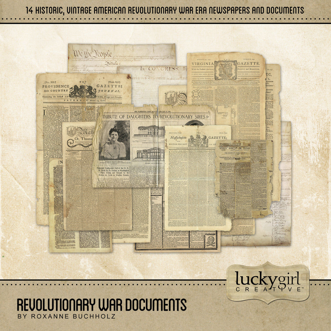 Revolutionary War Digital Scrapbook Bundle – Lucky Girl Creative