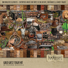 Wild West Town Digital Scrapbook Kit – Lucky Girl Creative